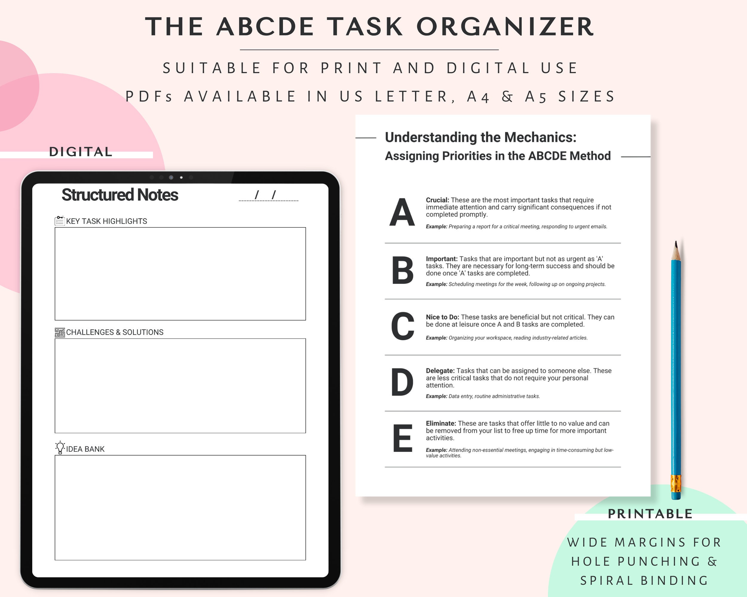 The ABCDE Method of Prioritization | Task Organizer for a Productive ...