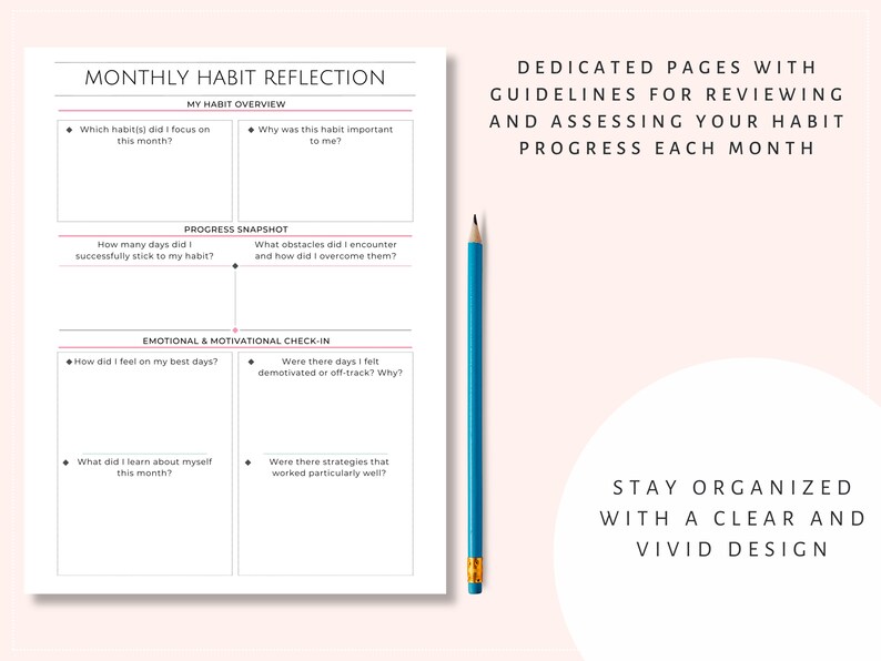 13-page Habit Tracker Plus Free To-do List Included | Habit Tracker ...