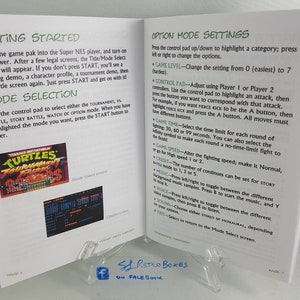 TMNT Turtles TOURNAMENT FIGHTERS Manual Snes, Replacement Game Instruction Manual Booklet Ninja ...