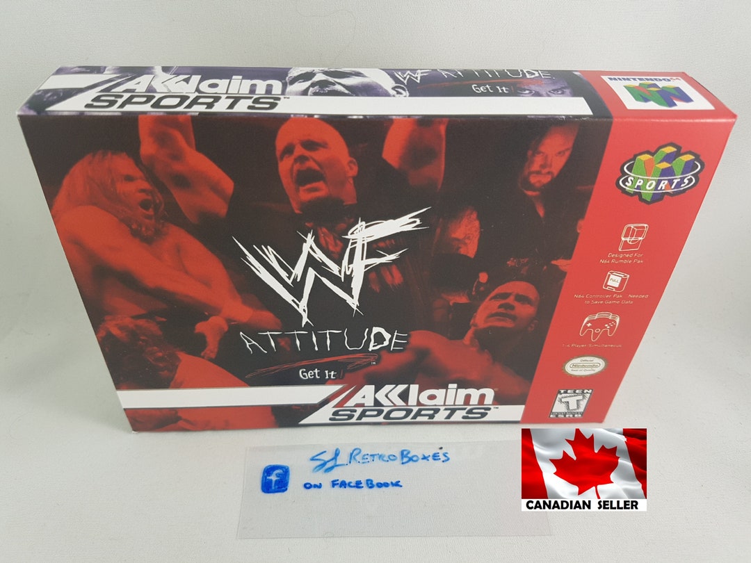 WWF ATTITUDE N64 Nintendo 64 Replacement Custom Box - Etsy
