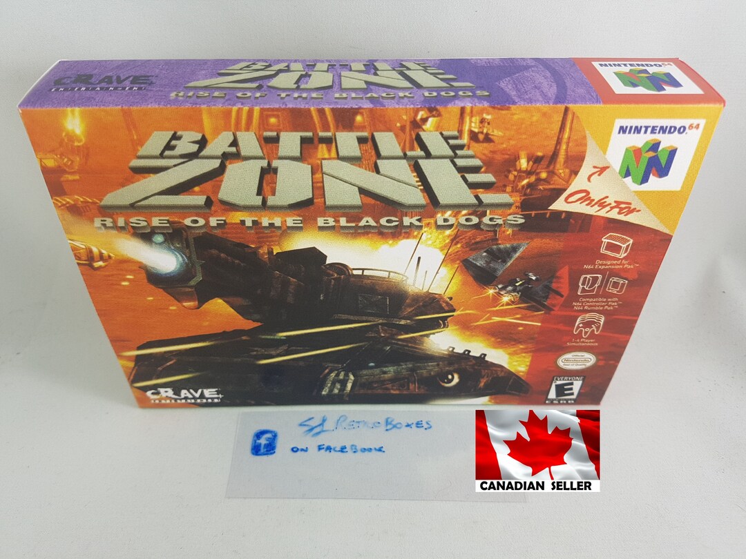 BATTLE ZONE Rise of the Black Dogs N64 Nintendo 64 Replacement Custom ...
