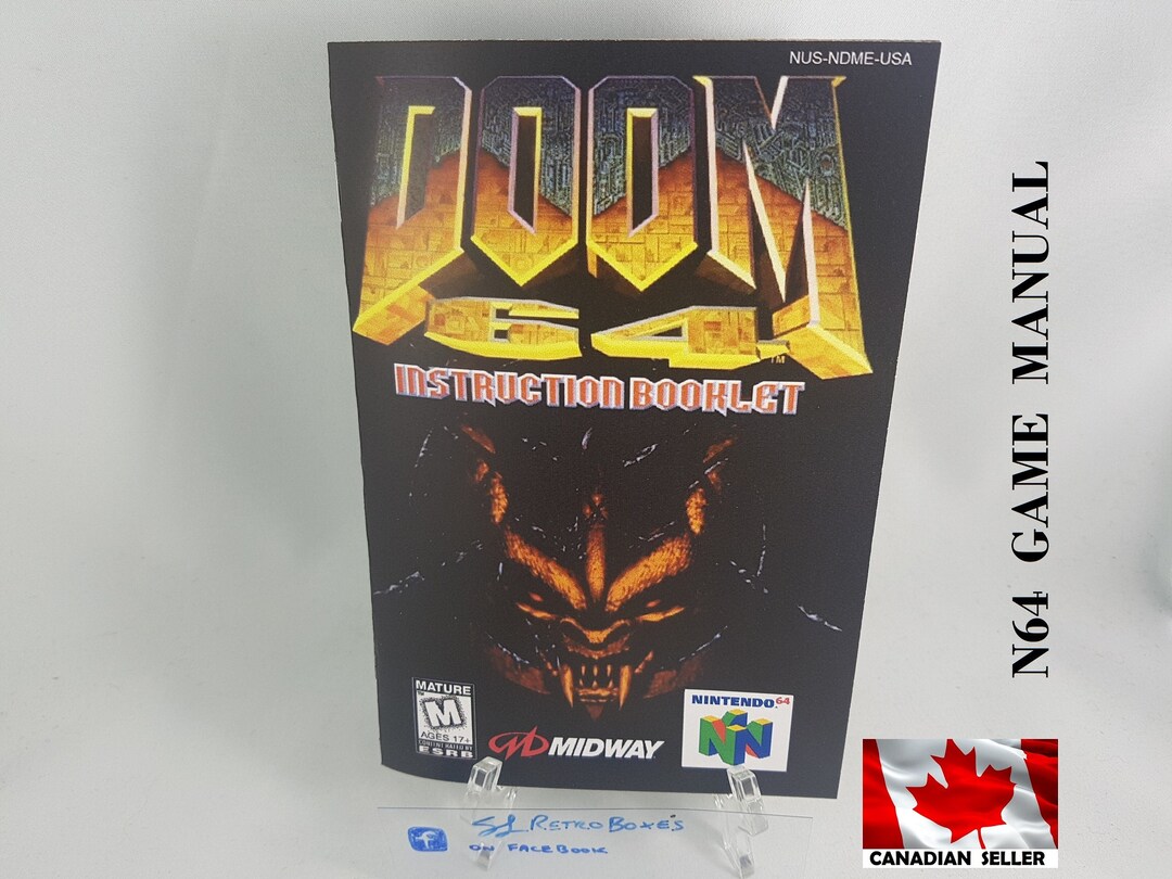 DOOM 64 N64, Nintendo 64 Replacement Game Instruction Manual Booklet ...