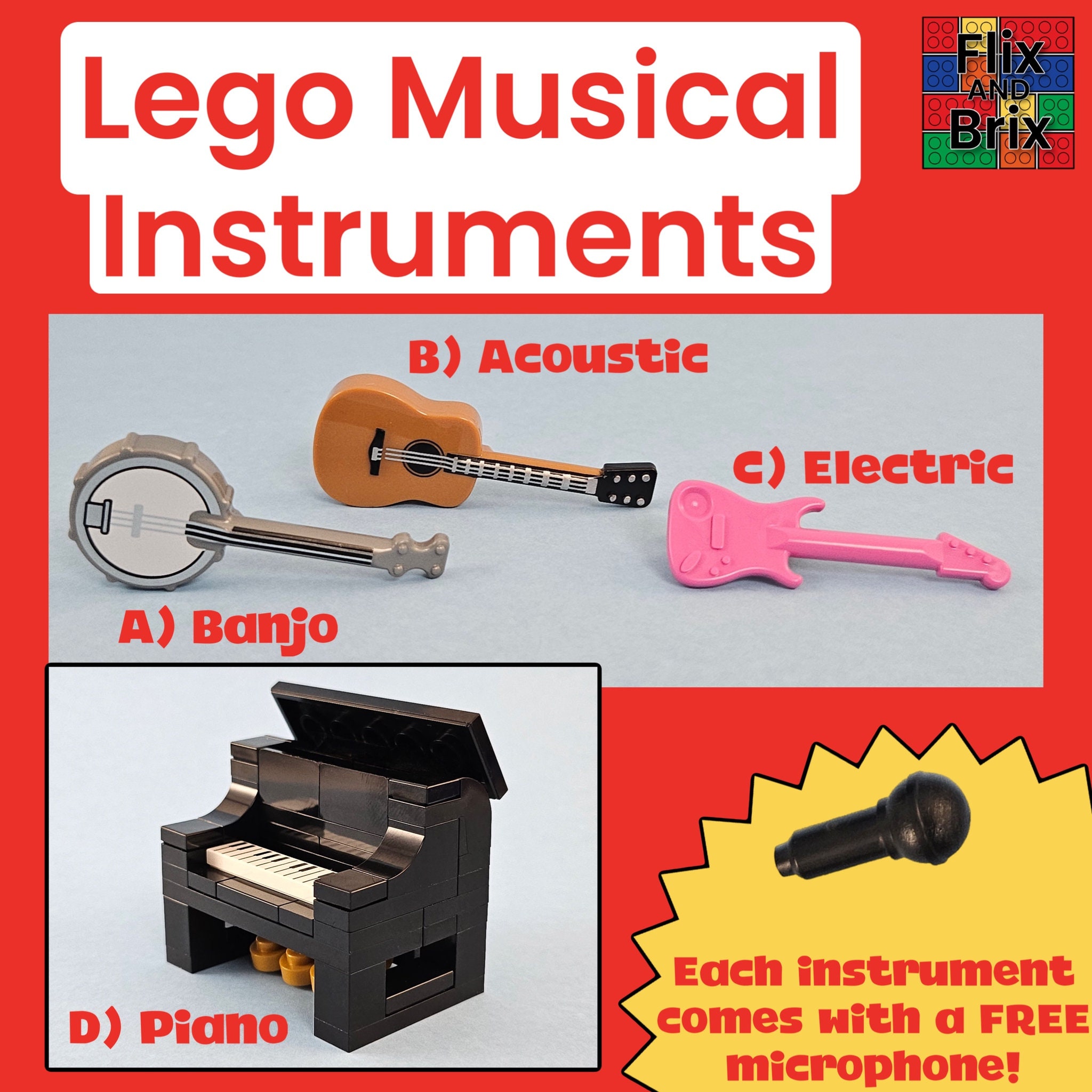 LEGO Musical Instruments - Etsy