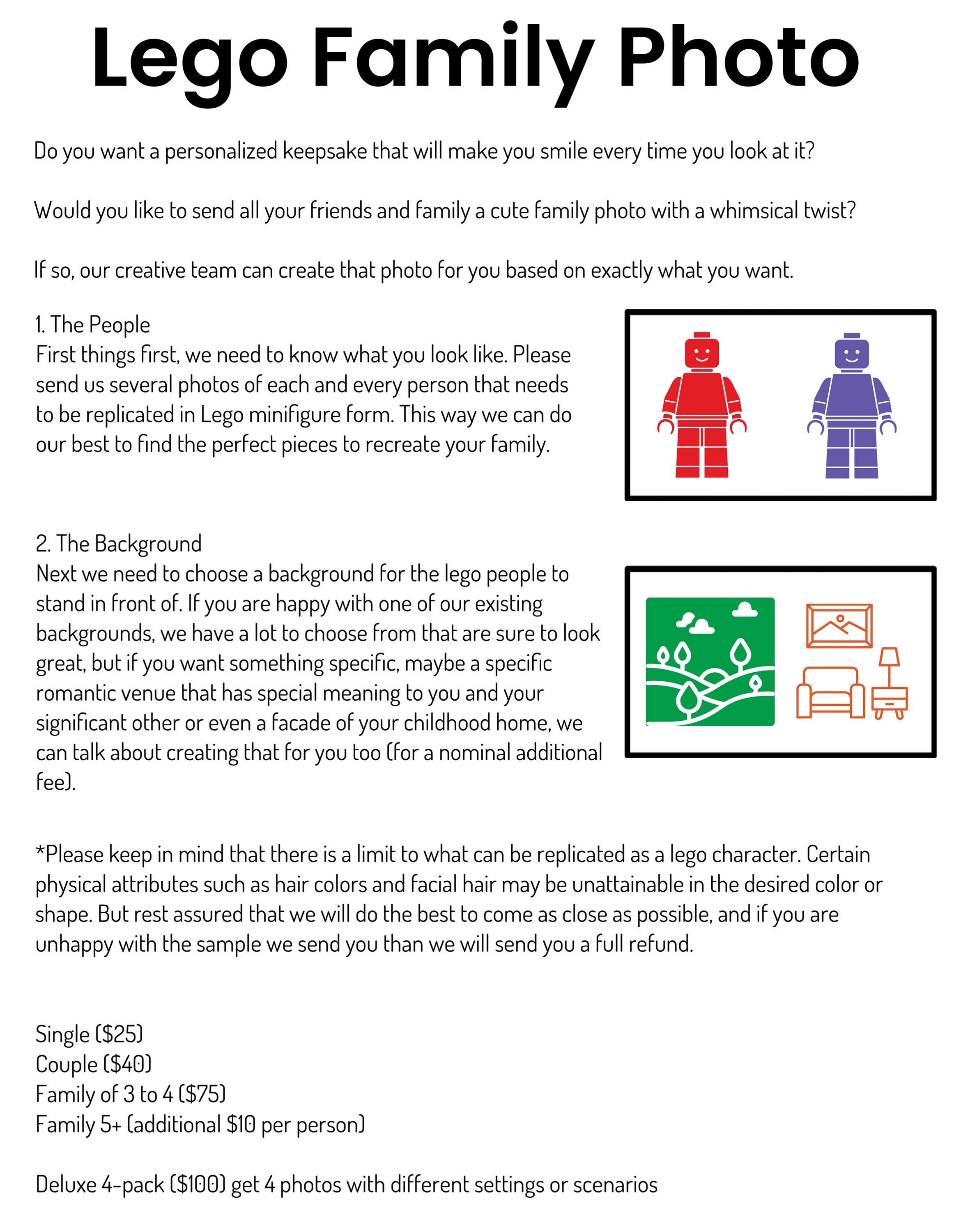 Custom Lego Picture: Package 3 Offering - Etsy