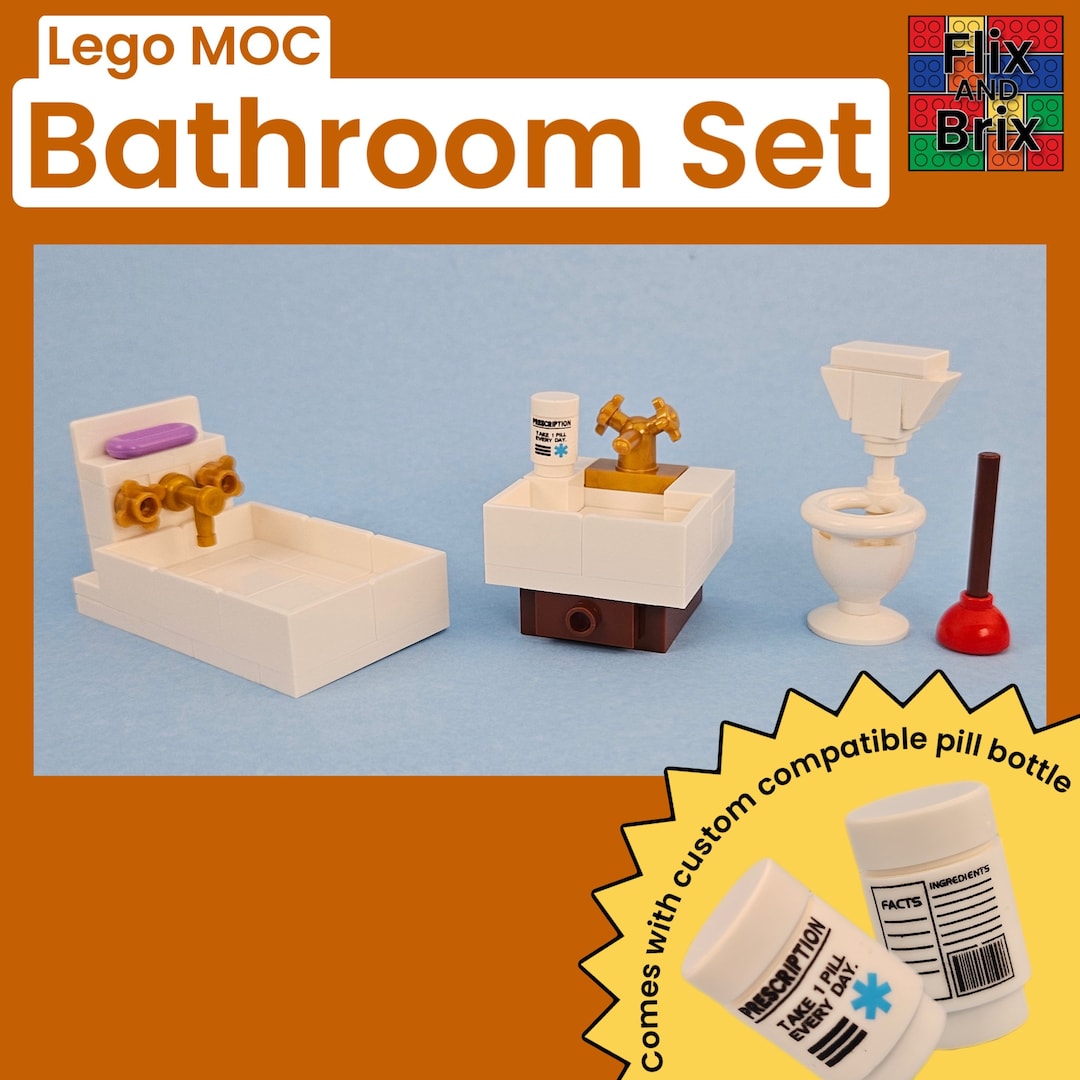 LEGO MOC Bathroom Set - Etsy