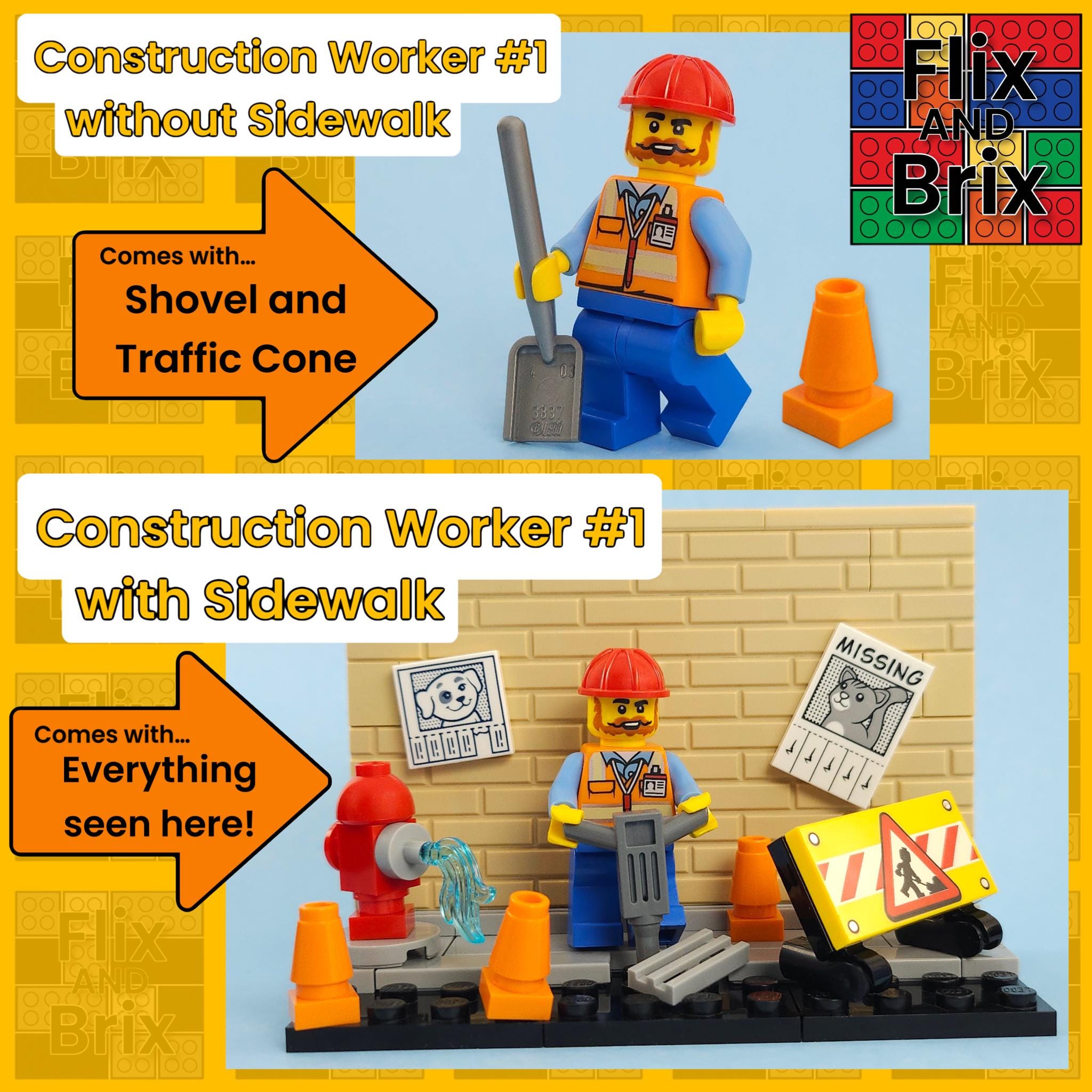 LEGO Construction Workers - Etsy