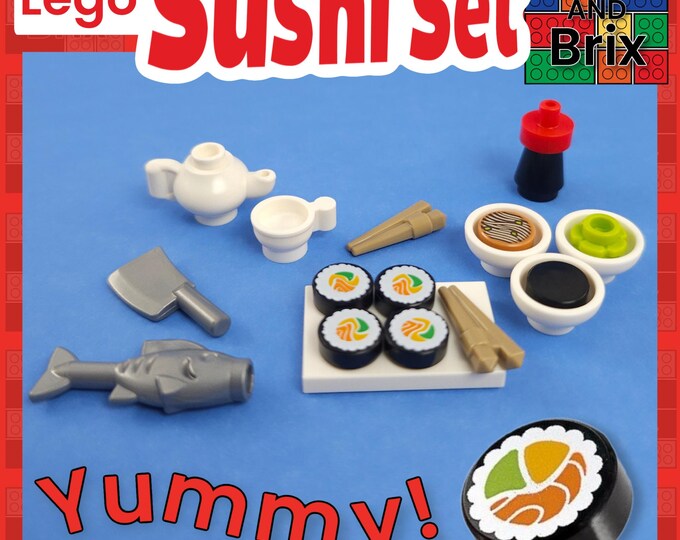 Custom Design Mini Set Models Built of LEGO® Sushi Set + Table ...