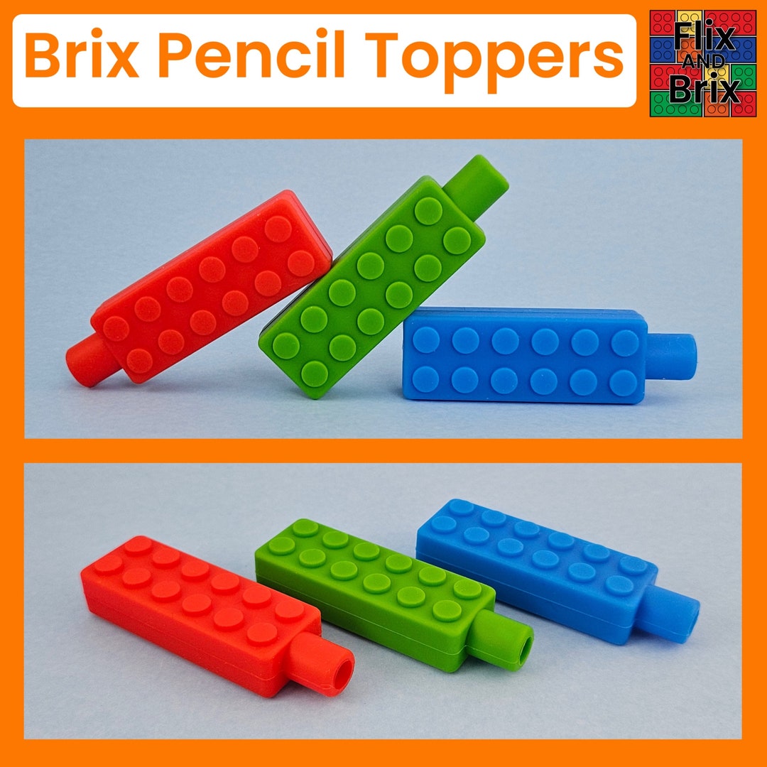Brix Pencil Toppers - Etsy