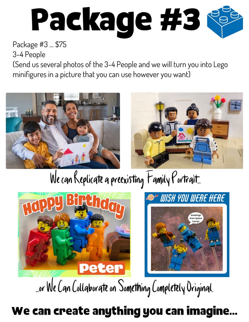 Custom Lego Picture: Package 3 Offering - Etsy