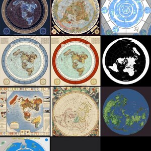 All 25 Flat Earth Maps High Resolution Digital Download - Extra ...