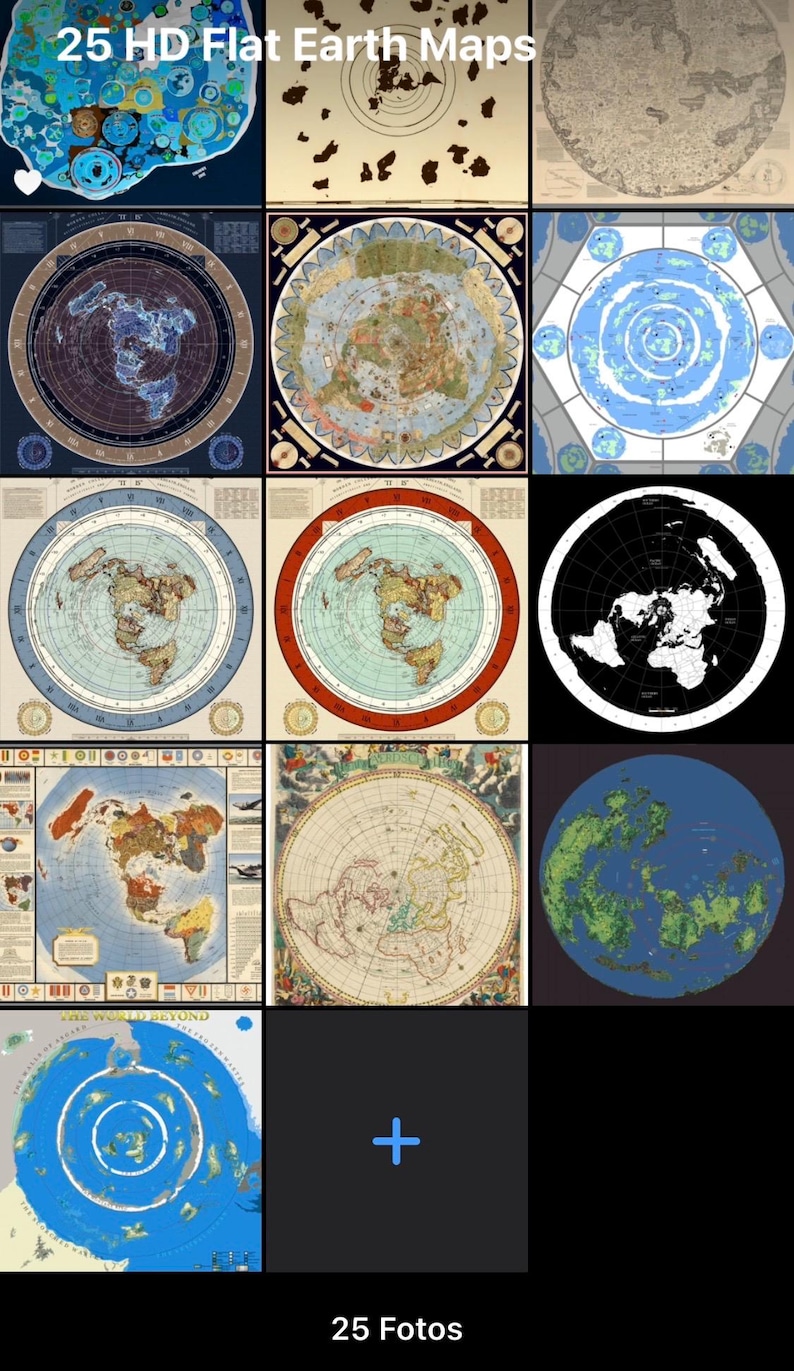 All 25 Flat Earth Maps High Resolution Digital Download - Extra ...