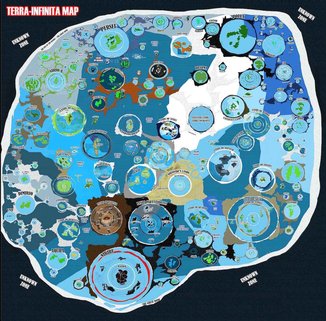 Terra Infinita - Flat Earth Map High Resolution Digital Download ...