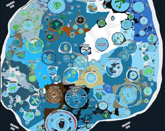 World Beyond Flat Earth Map High Resolution Digital Download - Extra ...