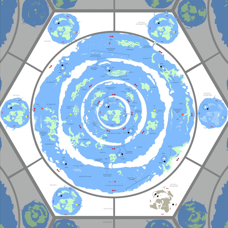 ALL 25 HD Flat Earth Maps Download High Resolution Hyperborea World ...