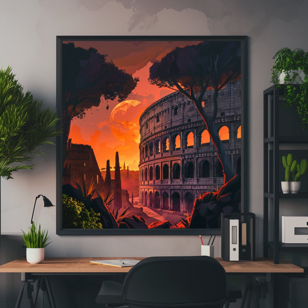Colosseum Digital Art Wall Art Printable Wall Decor - Etsy