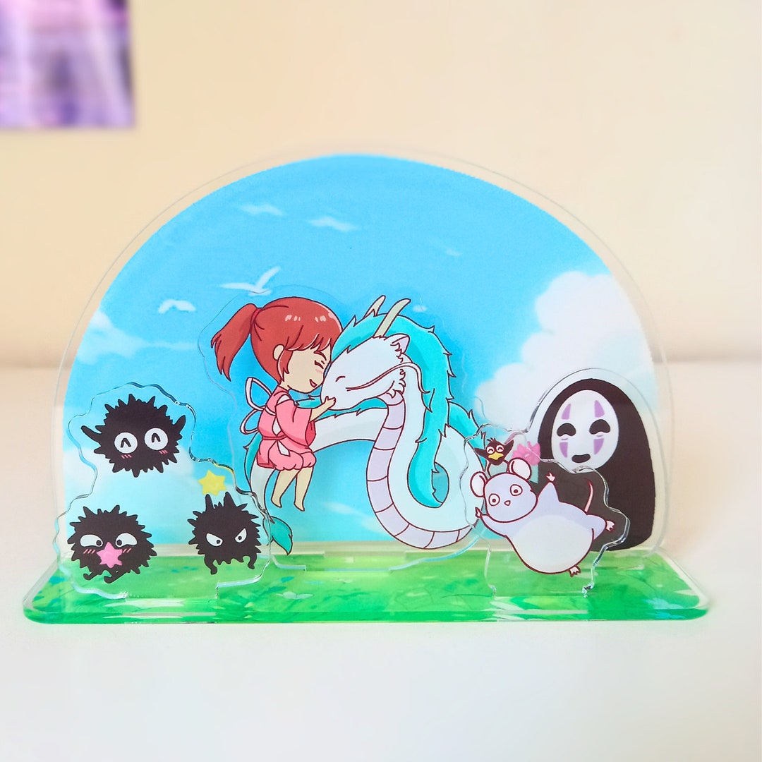 Spirited Away Figure Decoration, Acrylic Stand, Faceless Kaonashi ...