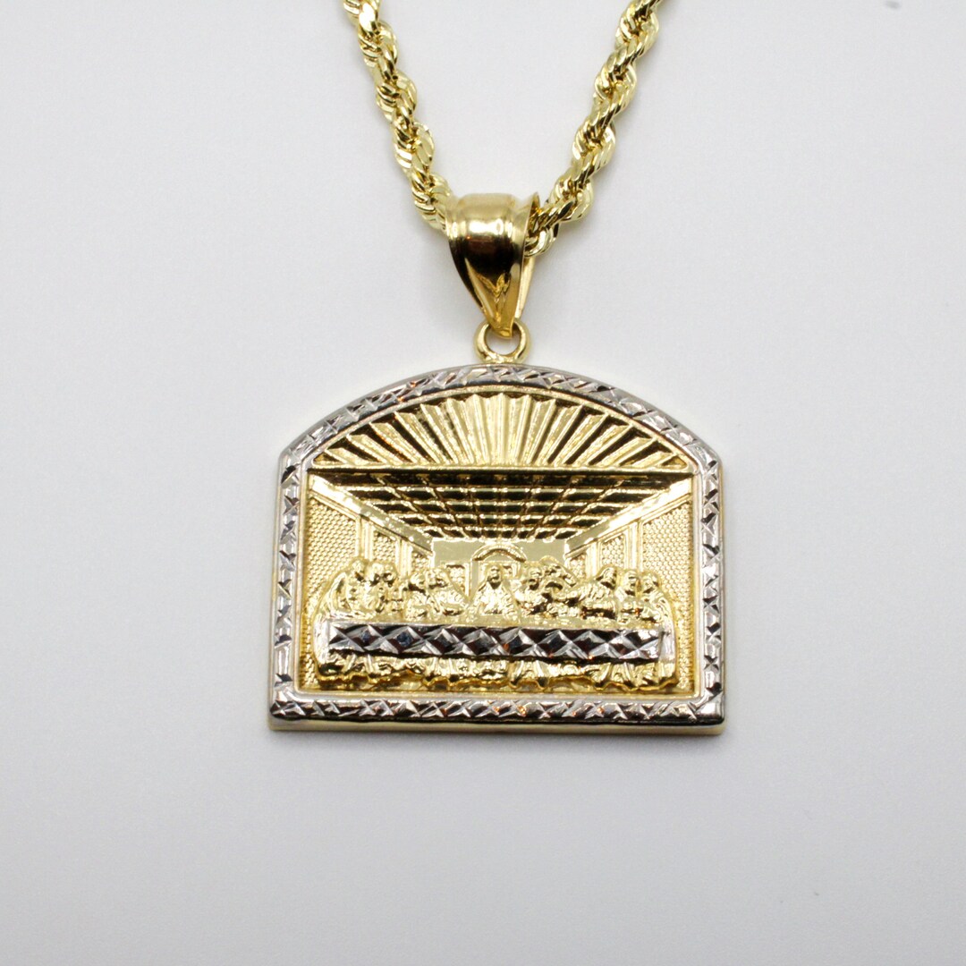 14K Gold the Last Supper PENDANT ONLY - Etsy