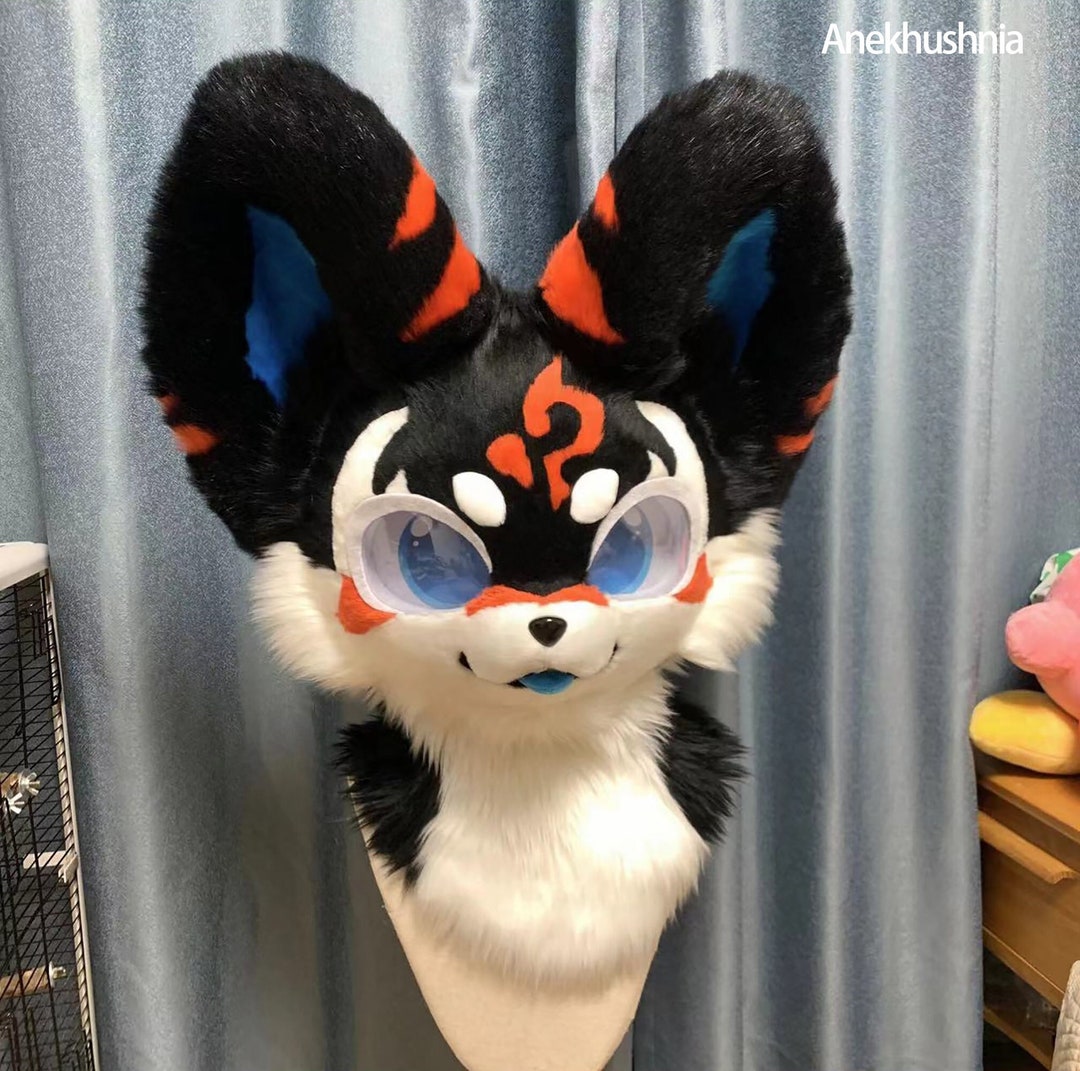Kigurumi Fursuit Head,furry Ears,furry Dragon Mask,kemono Fursuit ...