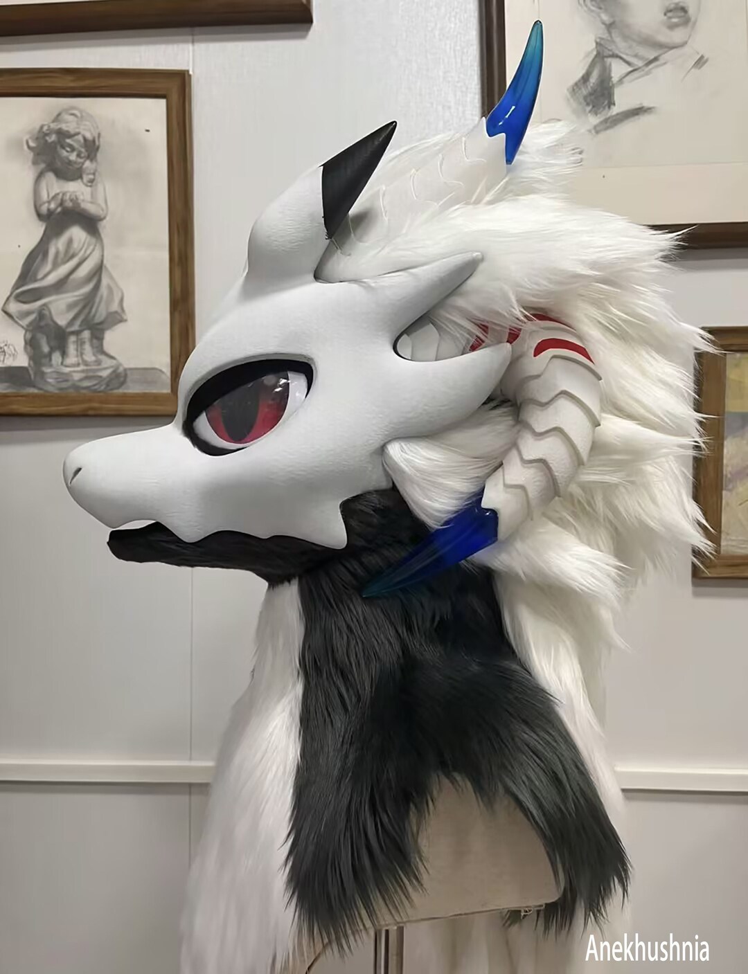 Kemono Mask,warrior Dragon,exoskeleton Armor,3d Printed Skull,kemono ...