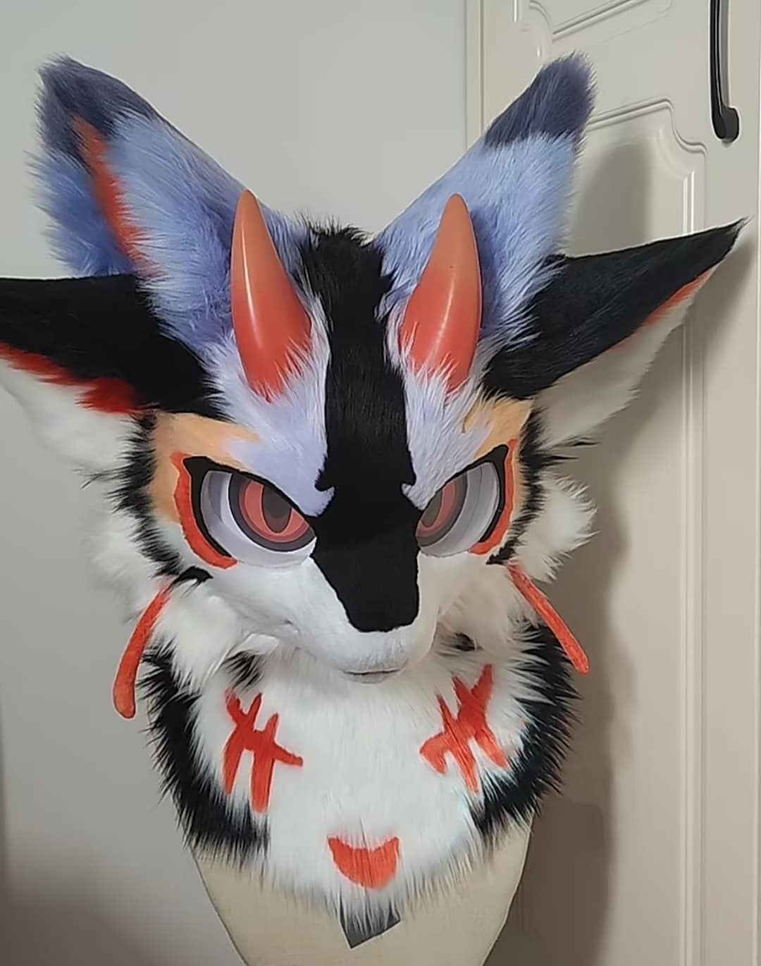 Kemono Mask,fantasy Dragon Mask,furry Ears,resin Horn,kemono Fursuit ...