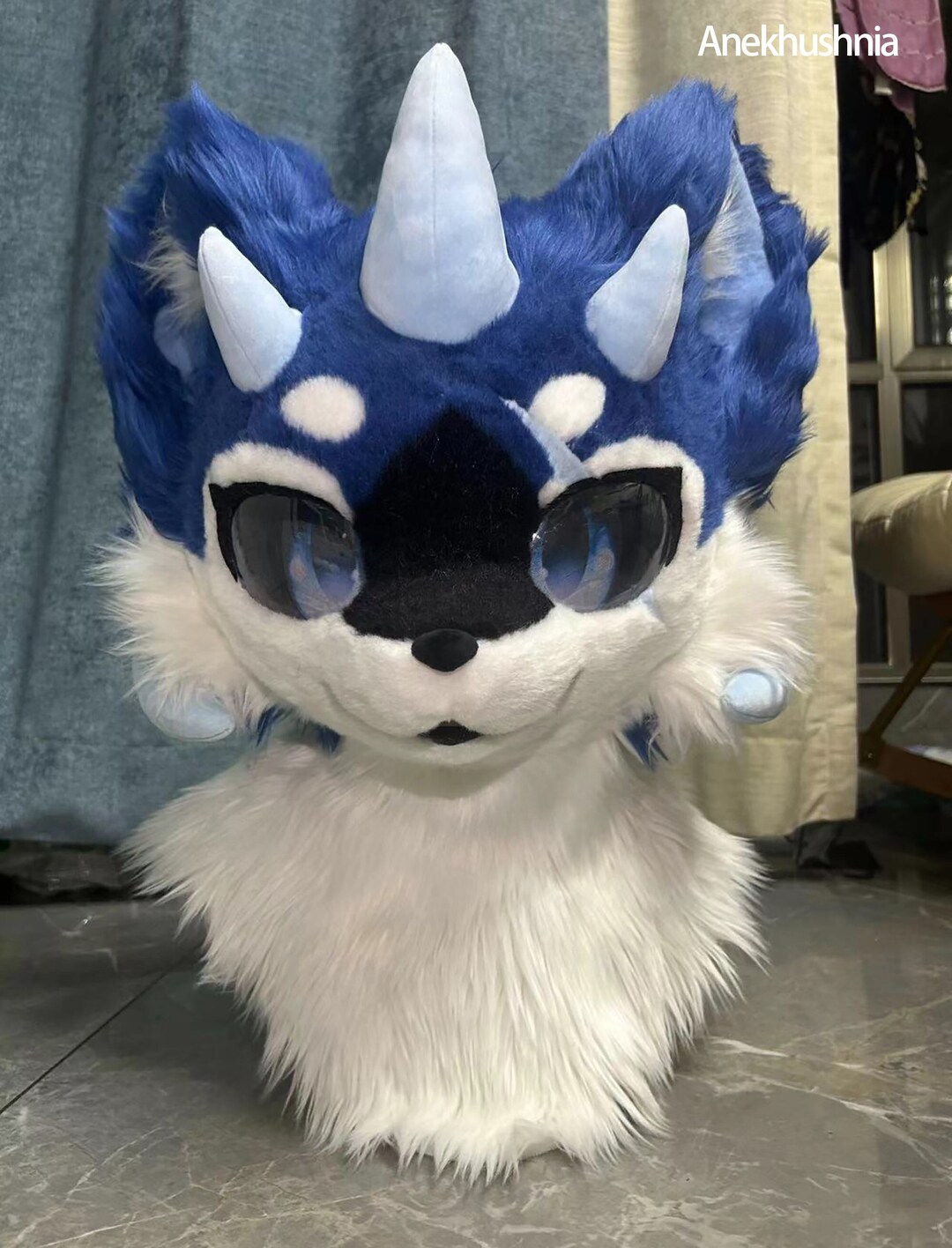 Kigurumi Fursuit Head, Furry Horns, Furry Dragon Mask, Kemono Fursuit ...
