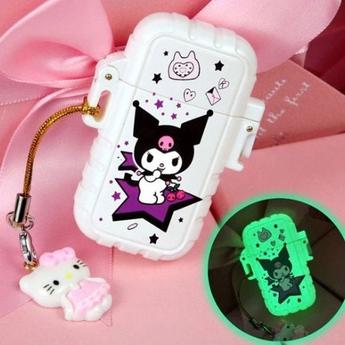 Kuromi Hello Kitty Lighter Sanrio Melody Red Fire Windproof - Etsy