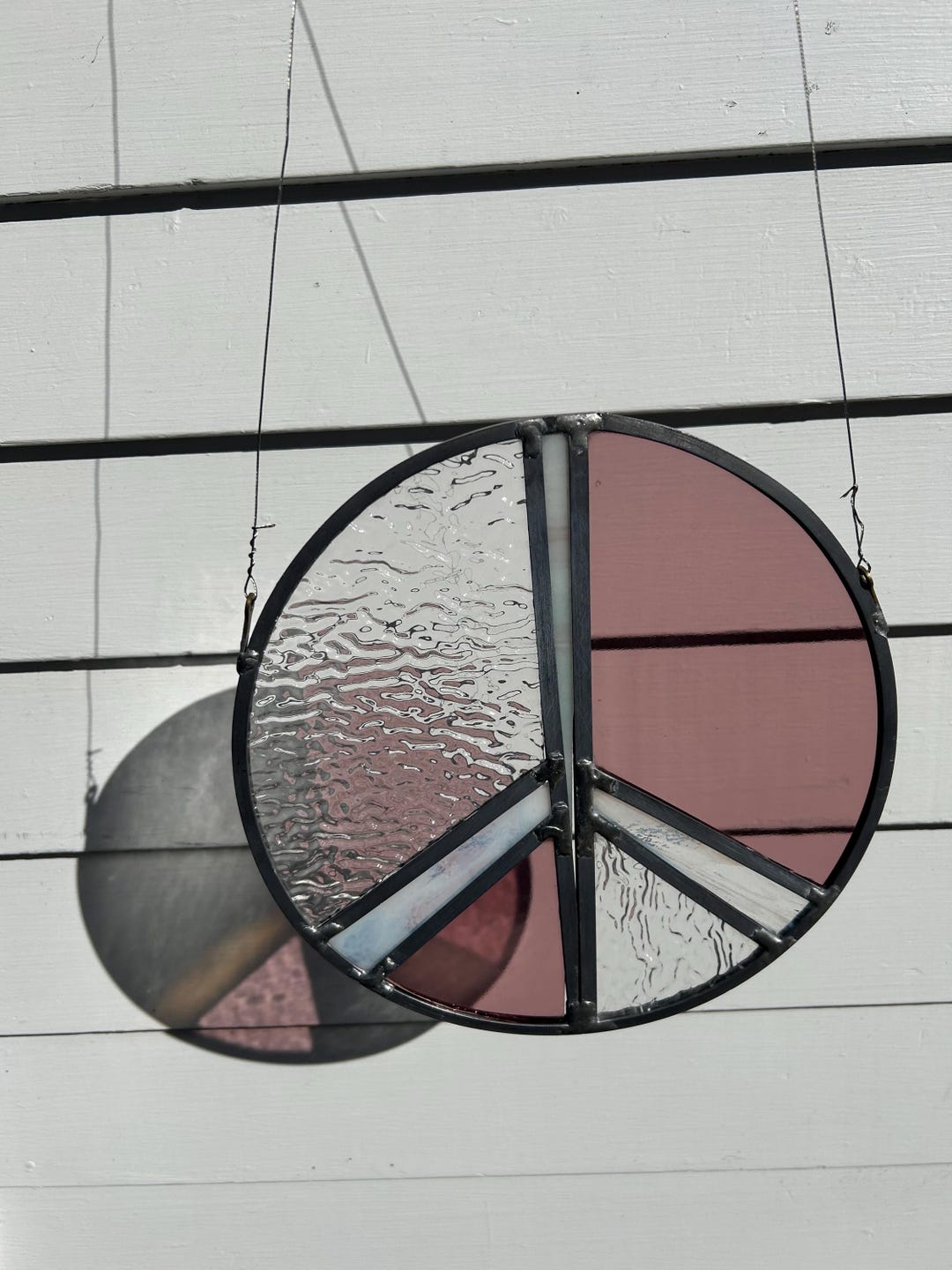 10” Peace Sign Stained Glass - Etsy