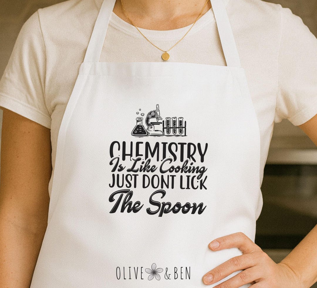 Funny Chemistry Apron: Science Teacher Gift, Adjustable Apron With ...