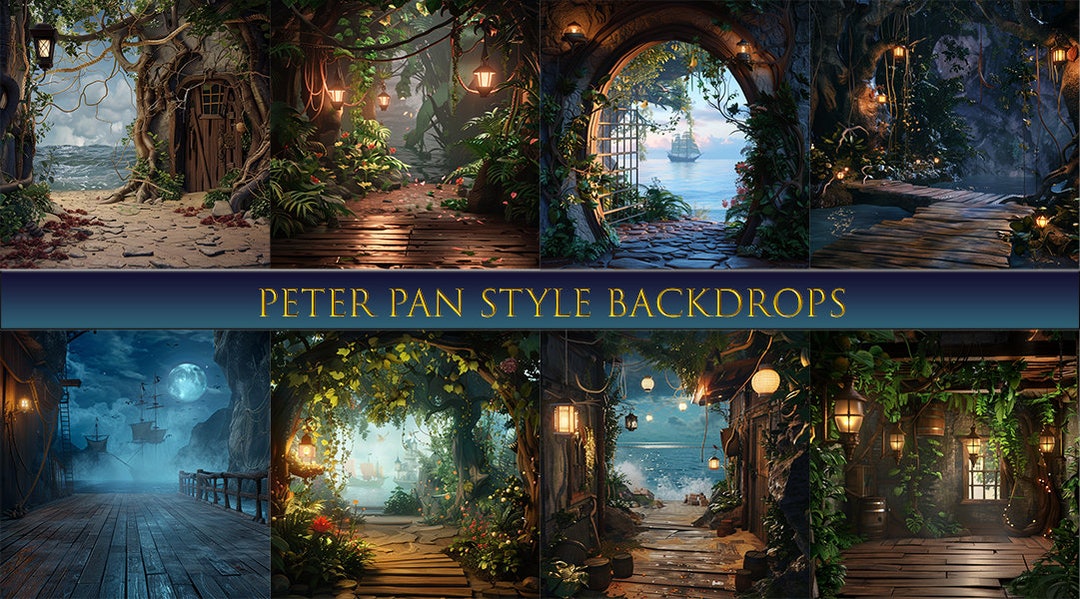 Peter Pan Digital Backdrops, Fantasy Art (digital Download) - Etsy Canada