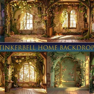 Tinkerbells House Fantasy Backdrops, Backgrounds Digital Art, Beautiful ...