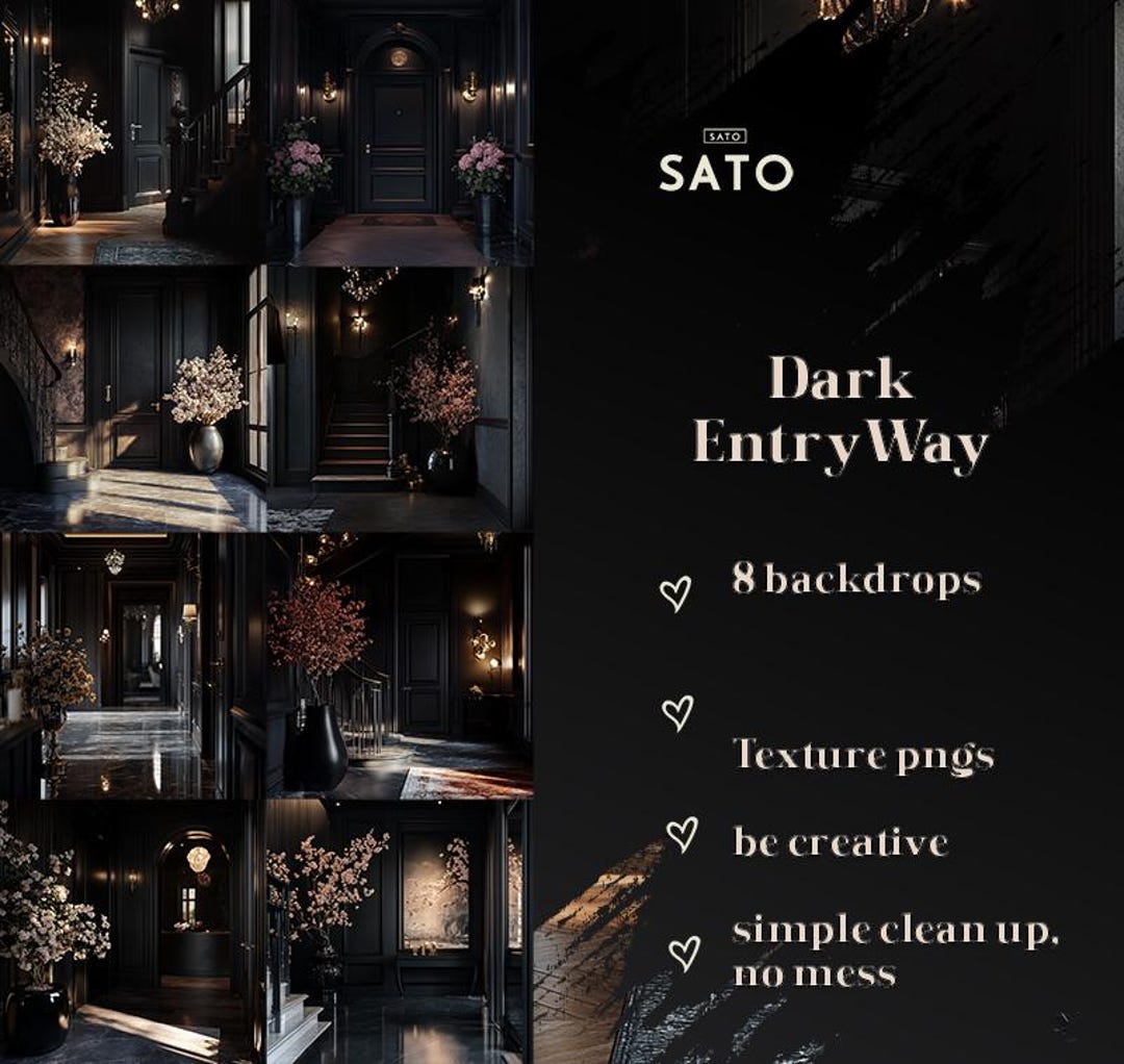 Dark Entry Backdrops, Backgrounds Digital Art, Beautiful - Etsy