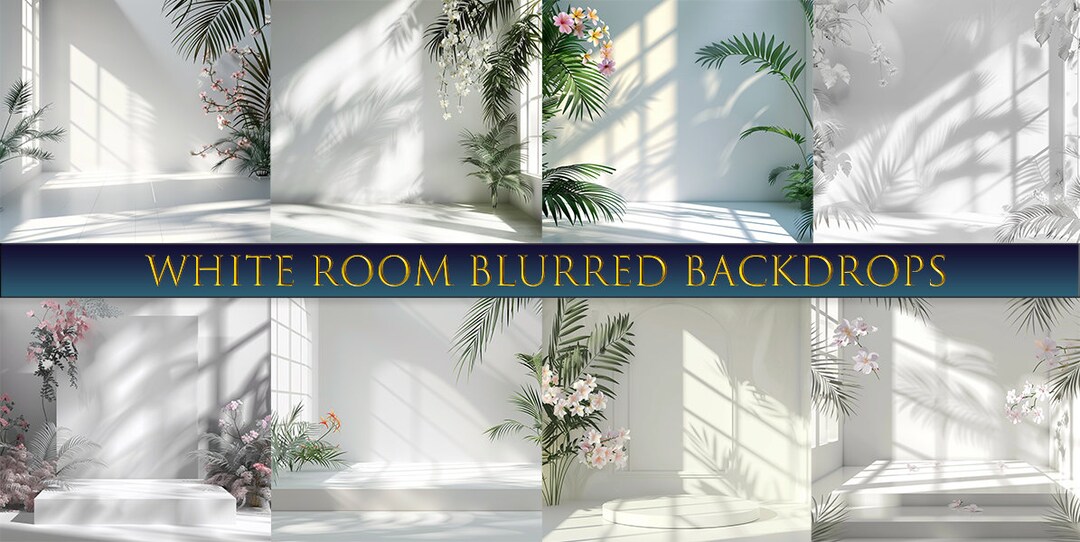 White Room Blurred Backdrops, Backgrounds Digital Art, Beautiful - Etsy