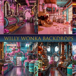 Willy Wonka Backdrops, Backgrounds Digital Art, Beautiful - Etsy