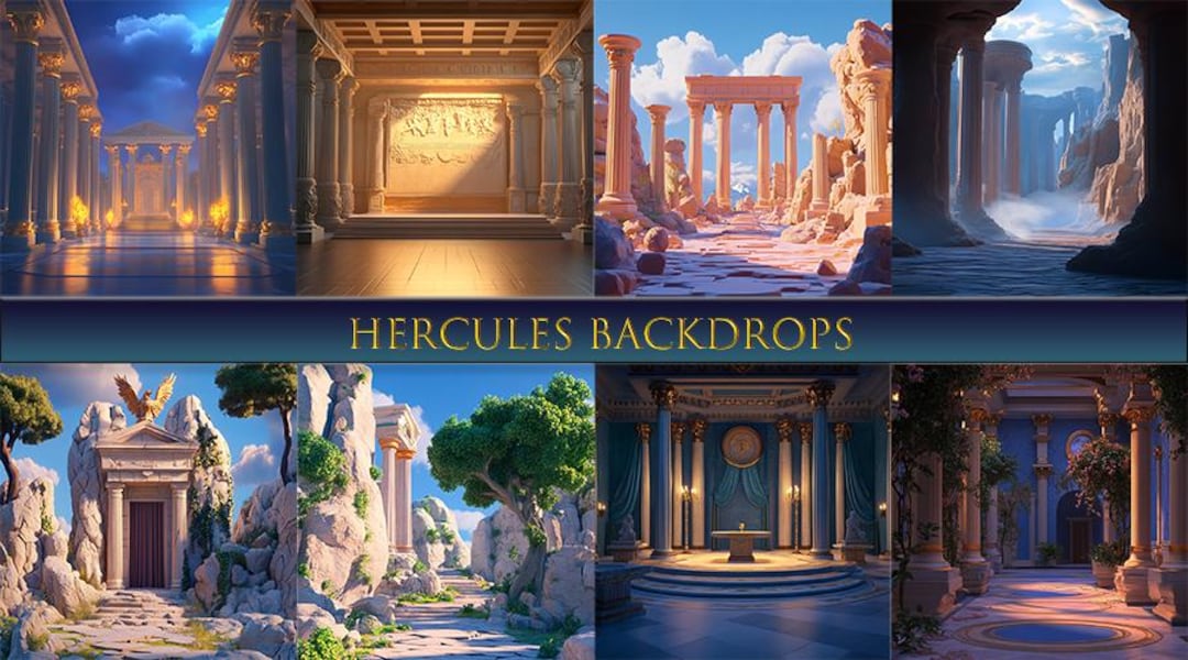 Hercules Digital Backdrops: Ancient Greek Art (digital Download) - Etsy