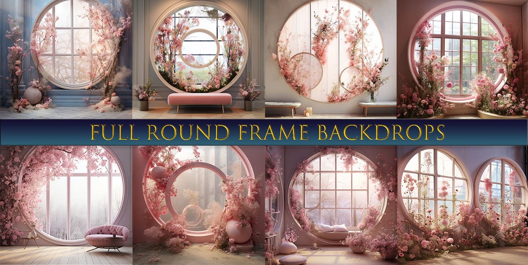 Full Round Fram Backdrops, Backgrounds Digital Art, Beautiful - Etsy
