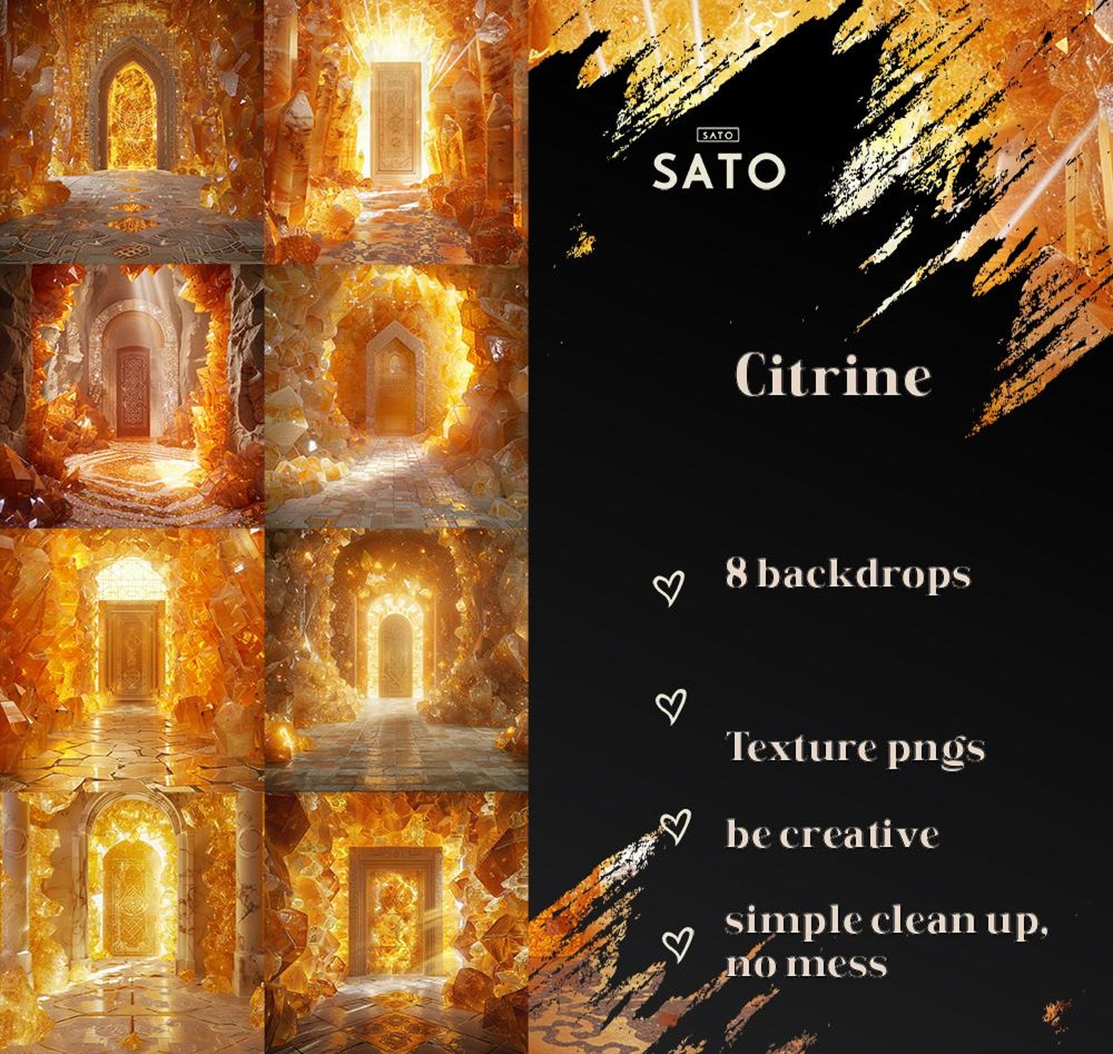 Citrine Backdrops, Backgrounds Digital Art, Beautiful - Etsy