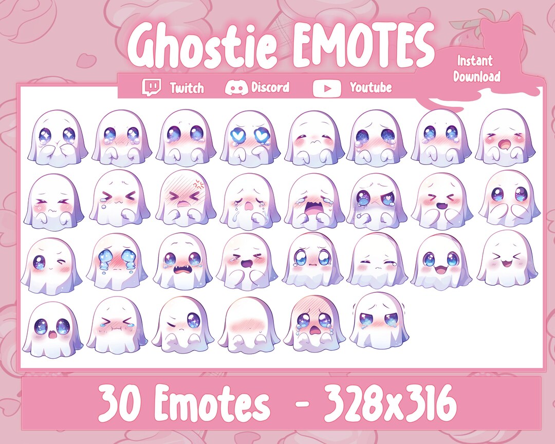 Ghost Emotes, Twitch, Discord, 30 Pngs (digital Download) - Etsy