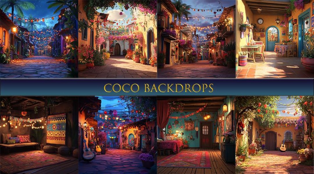 COCO Backdrops, Backgrounds Digital Art, Beautiful - Etsy