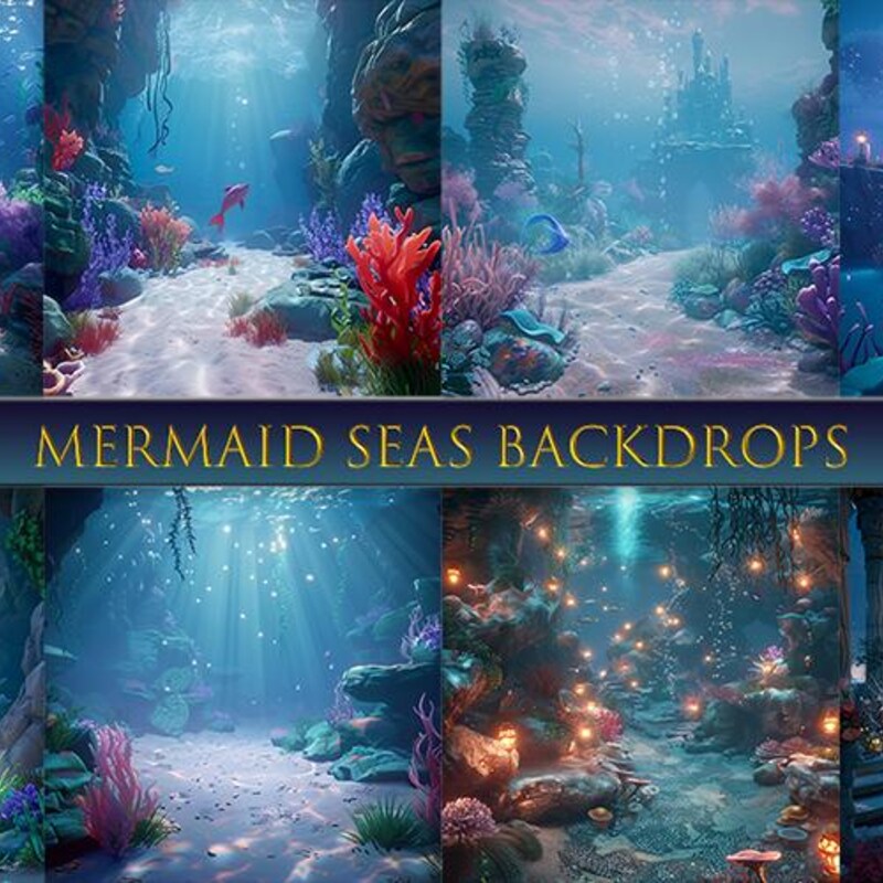 Mermaid Backdrop - Etsy