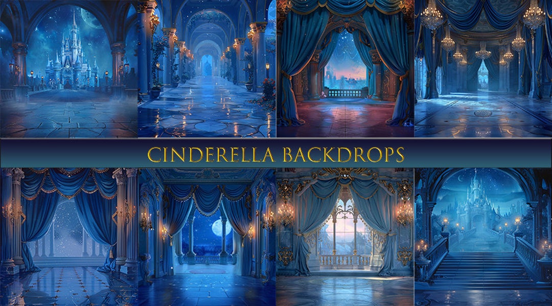 Cinderella Backdrops, Backgrounds Digital Art, Beautiful - Etsy UK