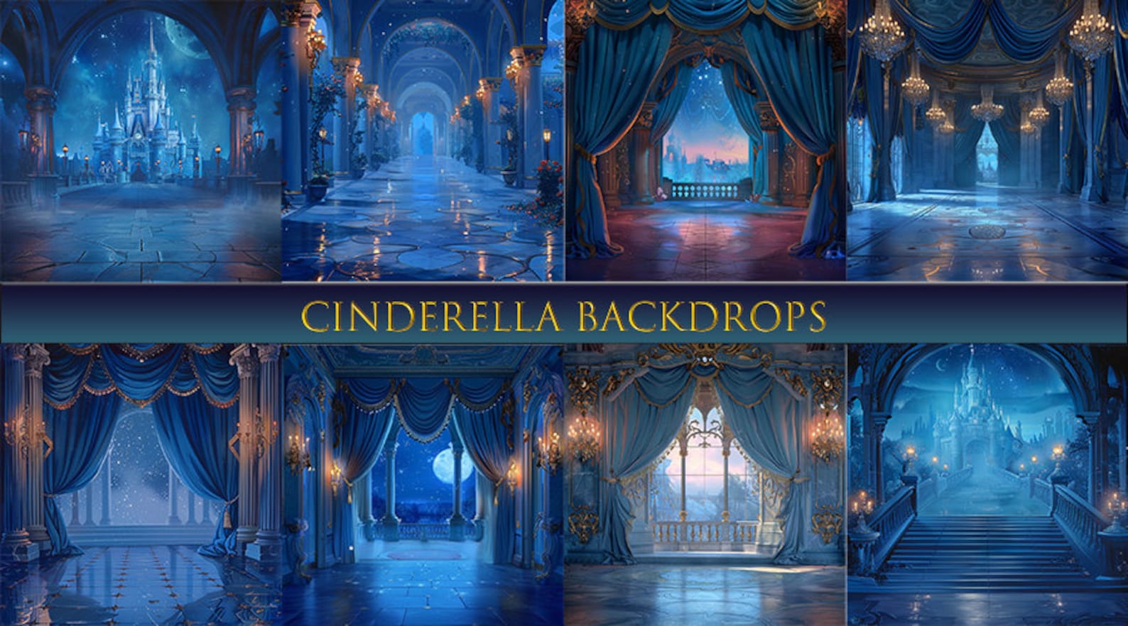 Cinderella Digital Backdrops: Fairytale Photography Art (16384x16384 Px ...