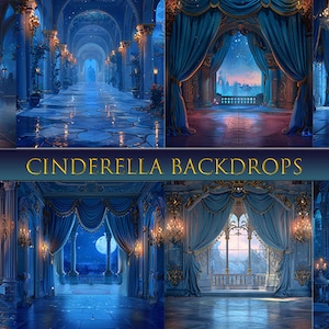Cinderella Digital Backdrops: Fairytale Photography Art (16384x16384 Px ...