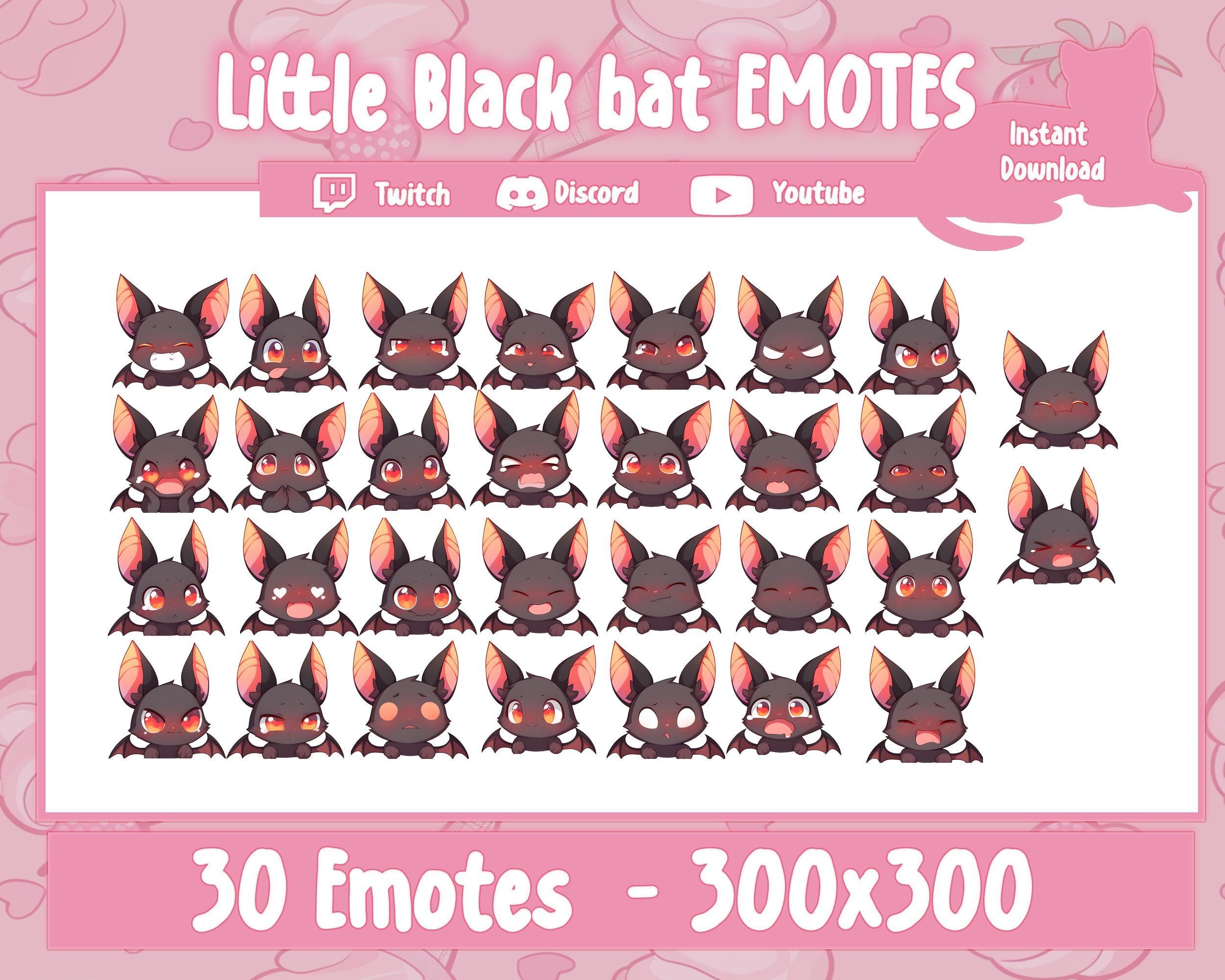Bat Twitch Emotes, Discord Streamer Art (30 PNG Digital Download) - Etsy