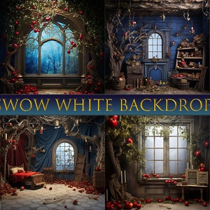 Snow White Digital Backdrops: AI Art (16384x16384 Px) - Etsy
