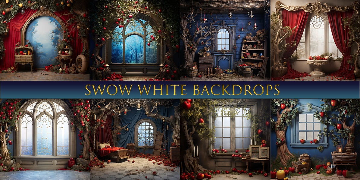 Snow White Digital Backdrops: AI Art (16384x16384 Px) - Etsy