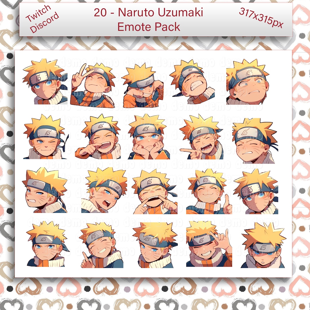 20 Naruto Uzumaki Anime, Discord, Twitch Download Digital, Ready to Use ...