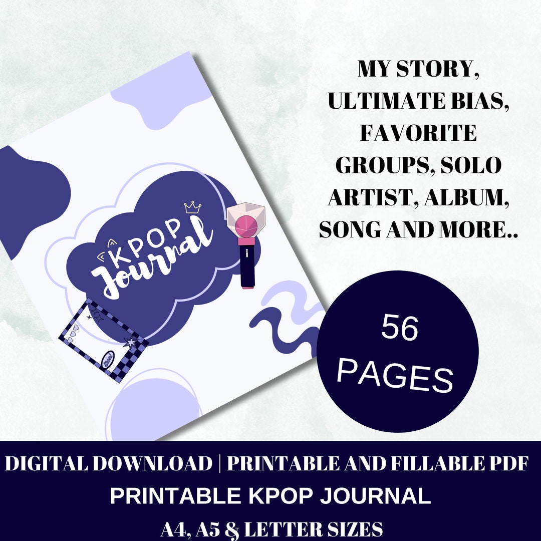 Printable Digital Kpop Journal Kpop Planner Blue Kpop - Etsy