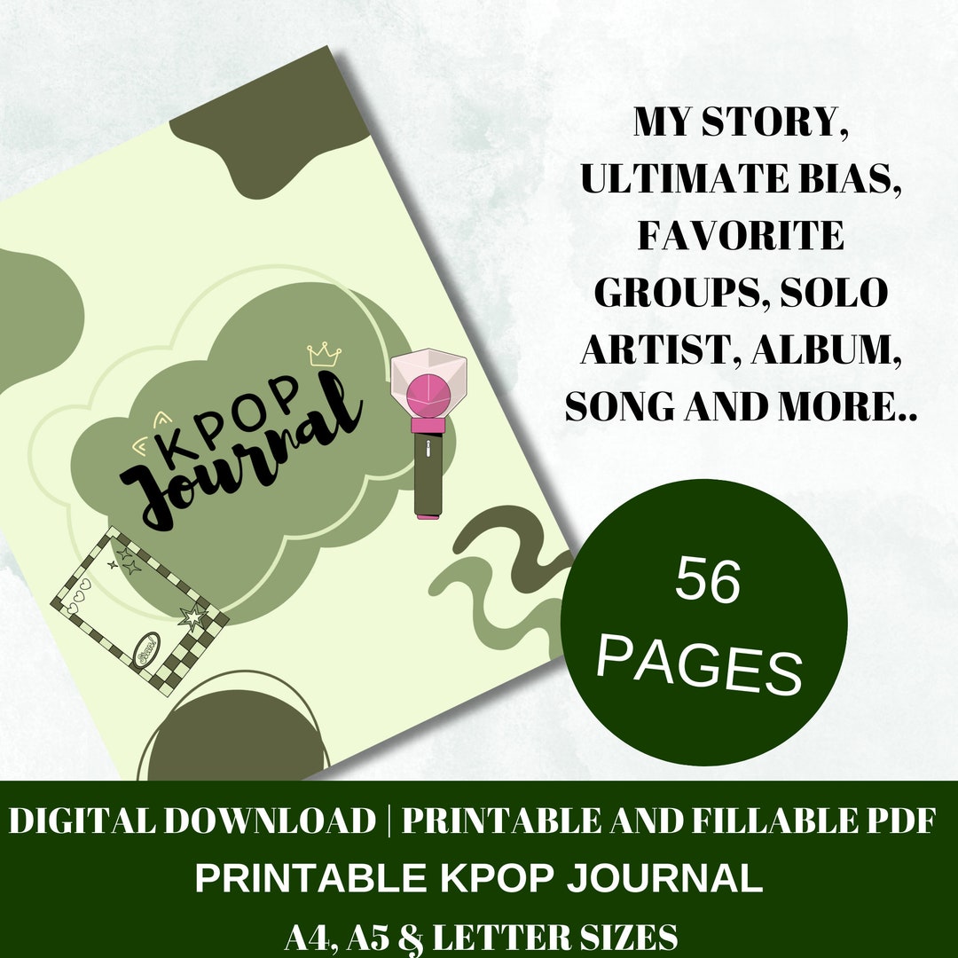 Printable Digital Kpop Journal Kpop Planner Green Kpop - Etsy