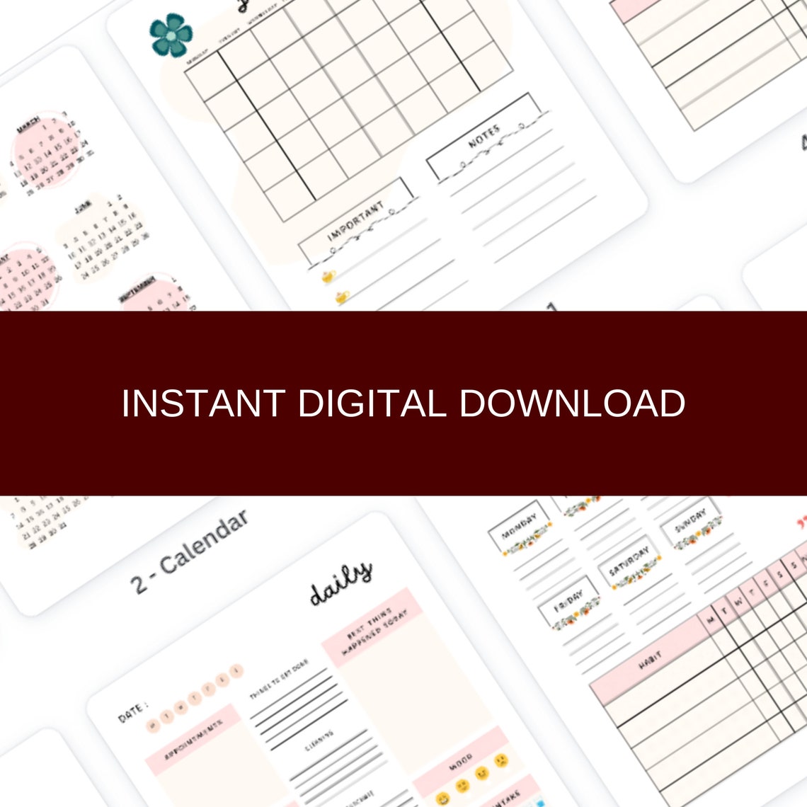 Printable Digital 2024 Planner 2024 Digital Planner 2024 Daily, Weekly ...