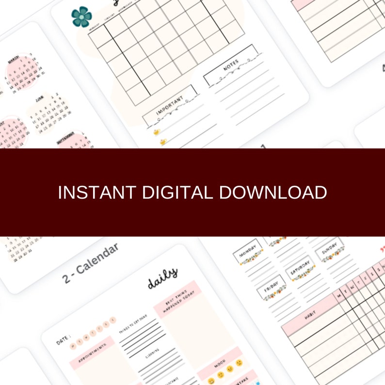 Printable Digital 2024 Planner 2024 Digital Planner 2024 Daily, Weekly ...